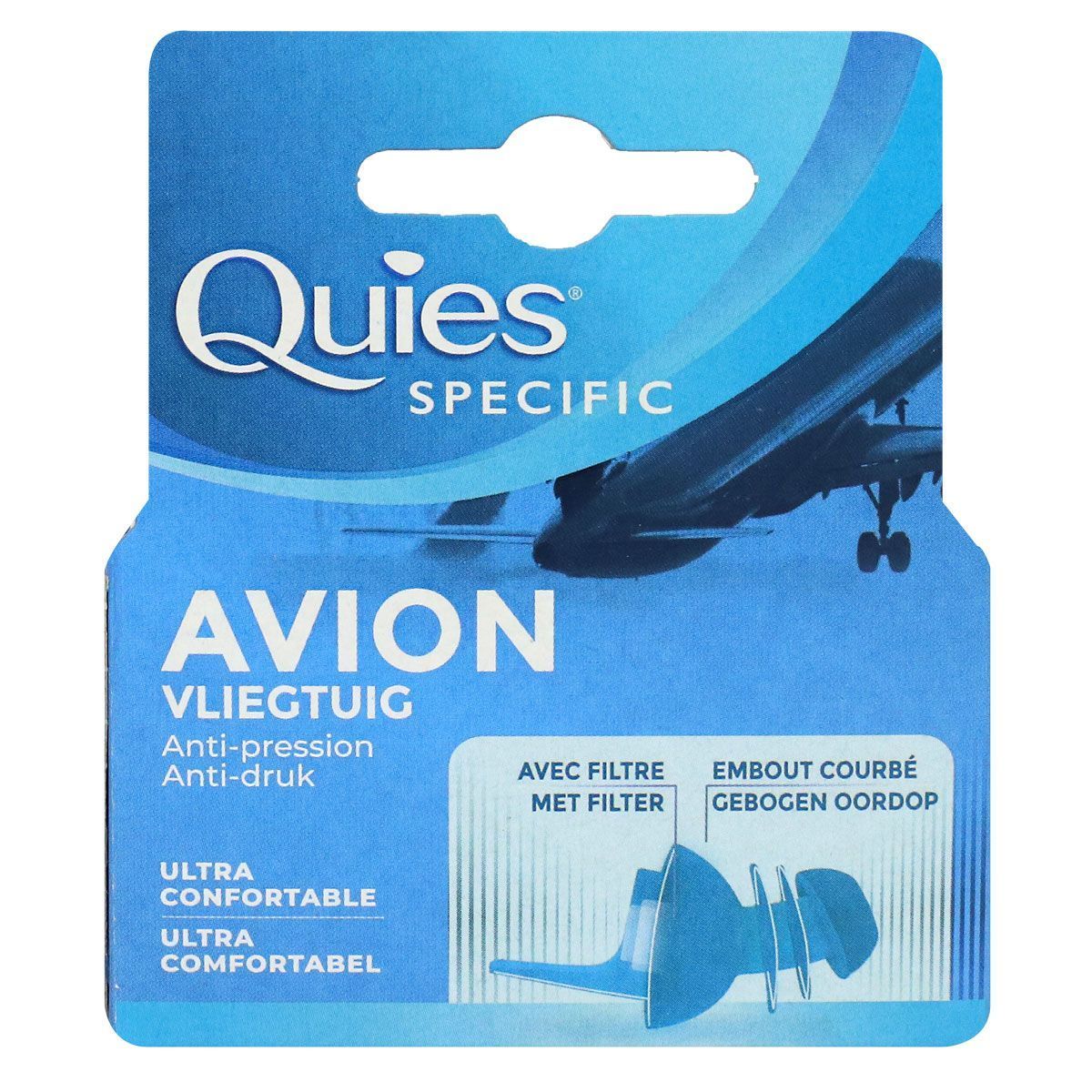 Quies Protection Auditive Spécial Avion Adulte x2 - Réduction de la ...