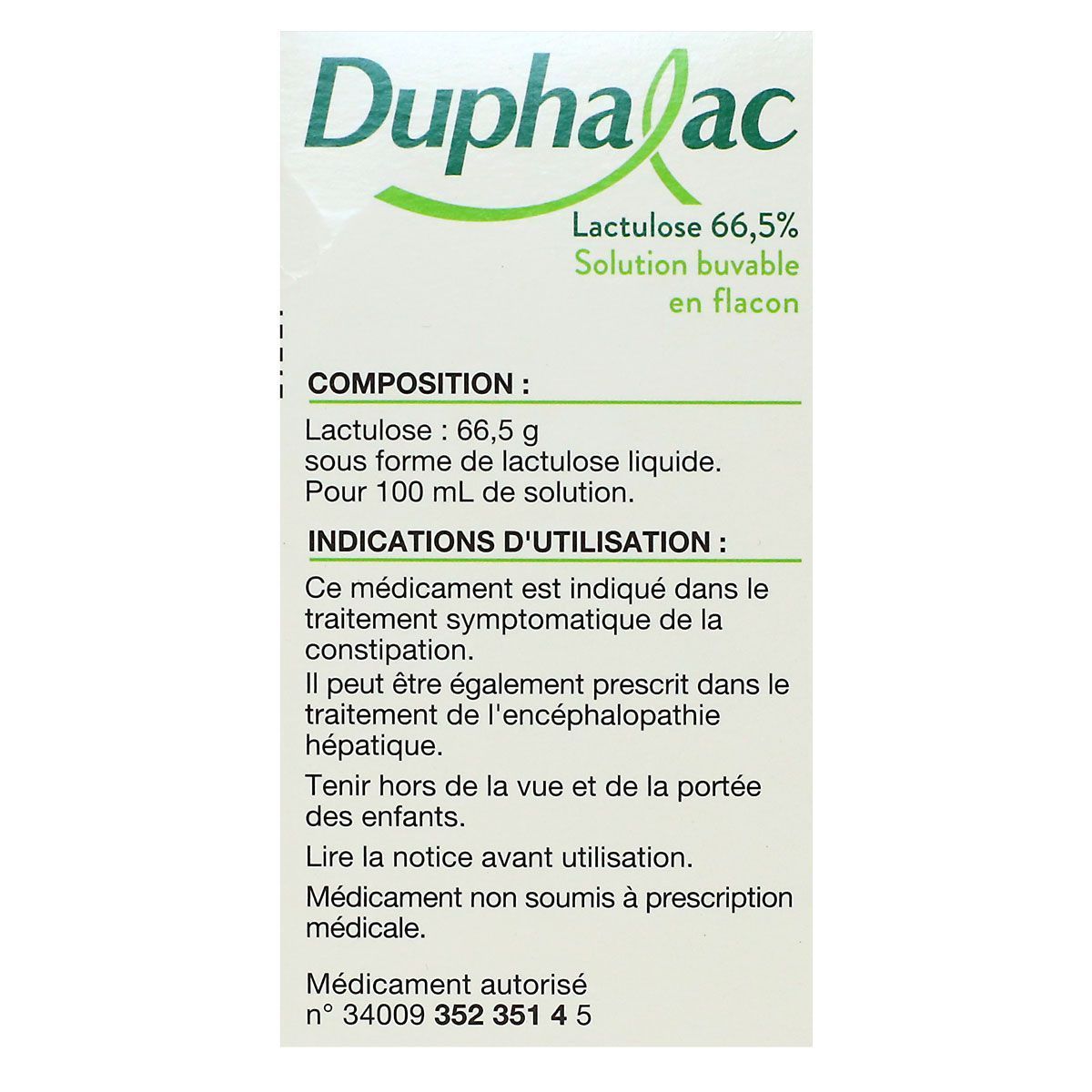 Duphalac 200ml : traitement de la constipation douce et chronique