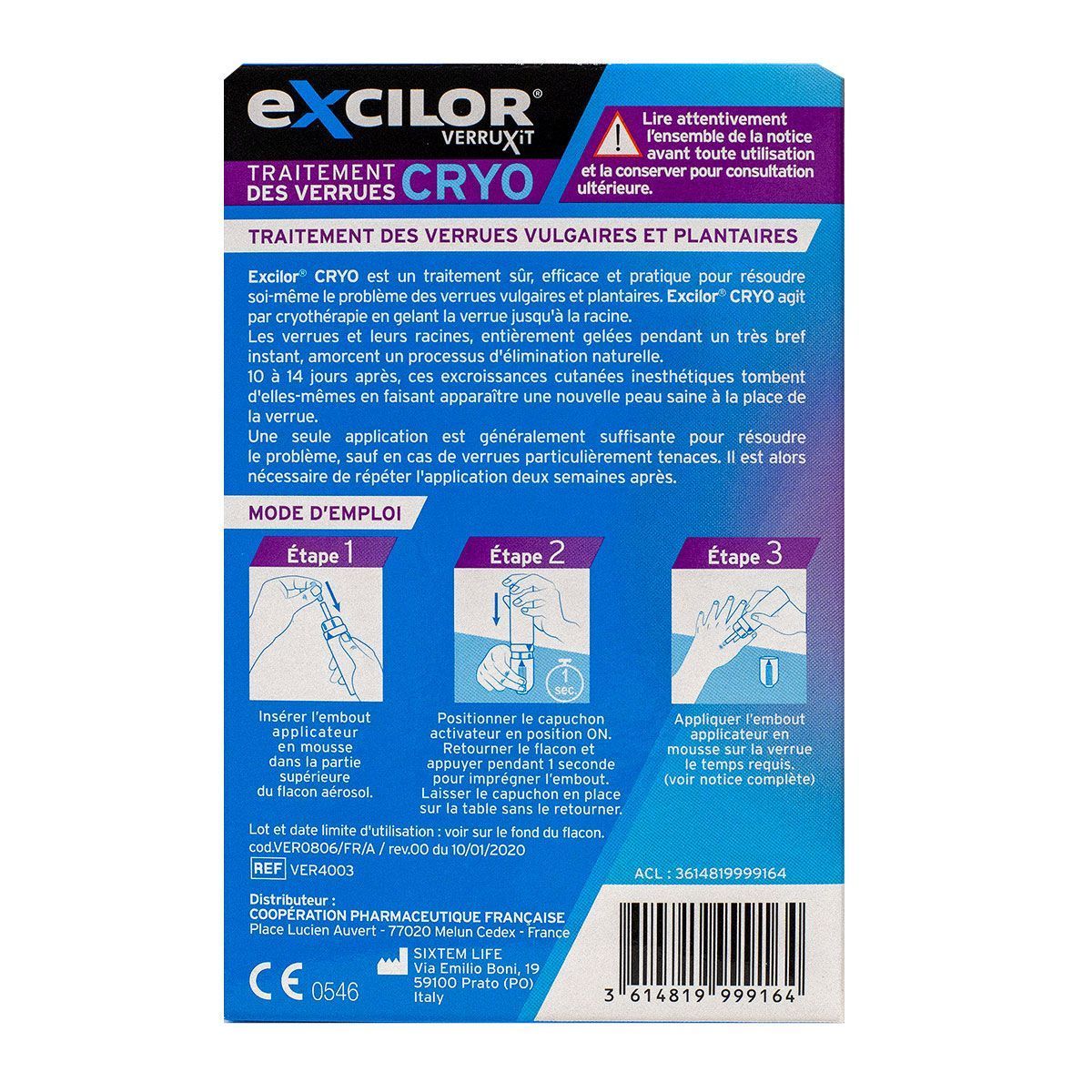 Excilor Cryo Verrue : traitement rapide des verrues