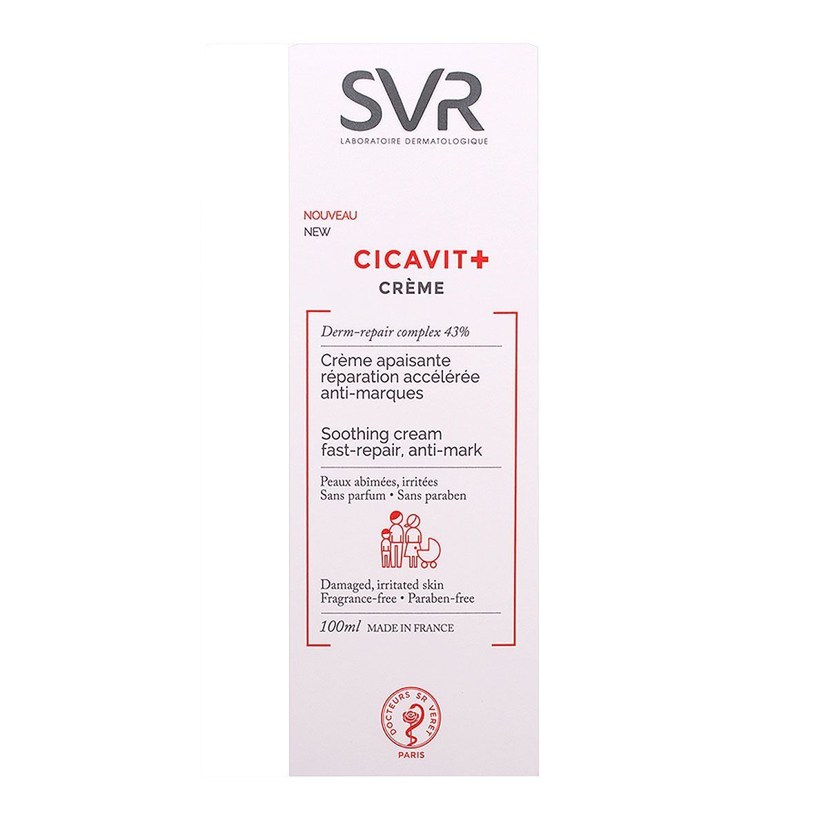 SVR Cicavit+ Crème Réparatrice 100ml - Soin des Cicatrices et Marques