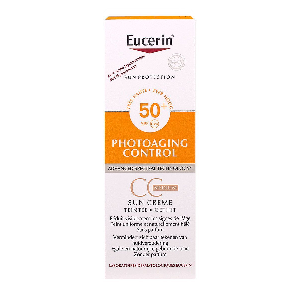 Eucerin Sun Photoaging CC SPF50+ : protection solaire teintée anti-âge
