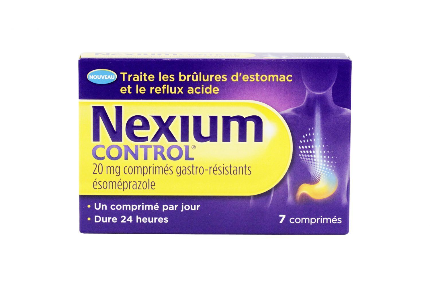 Nexium Control 20mg - Soulagement des Reflux Acides et Brûlures d'Estomac