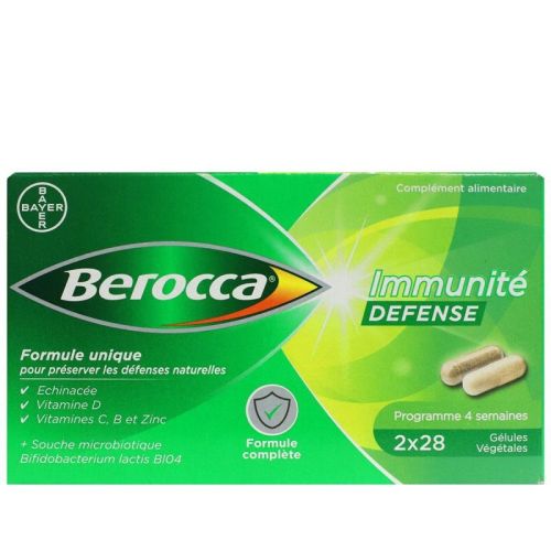 Berocca Immunité Défense 56 Gélules - Boost Immunitaire et Vitalité