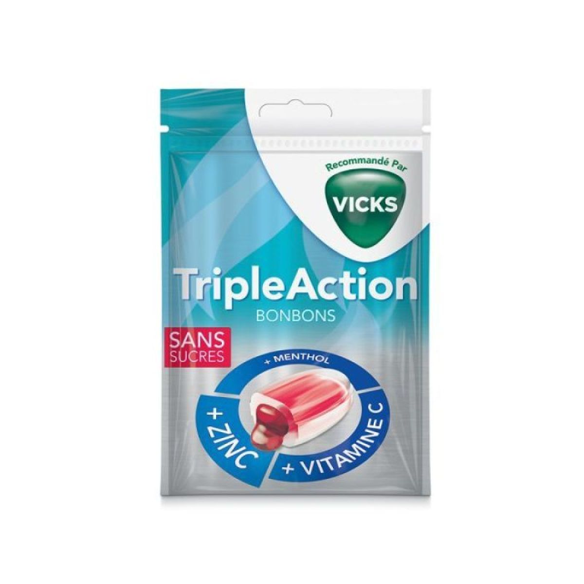 Vicks Triple Action 72G - Gorge apaisée | Pharmacie Jules Verne