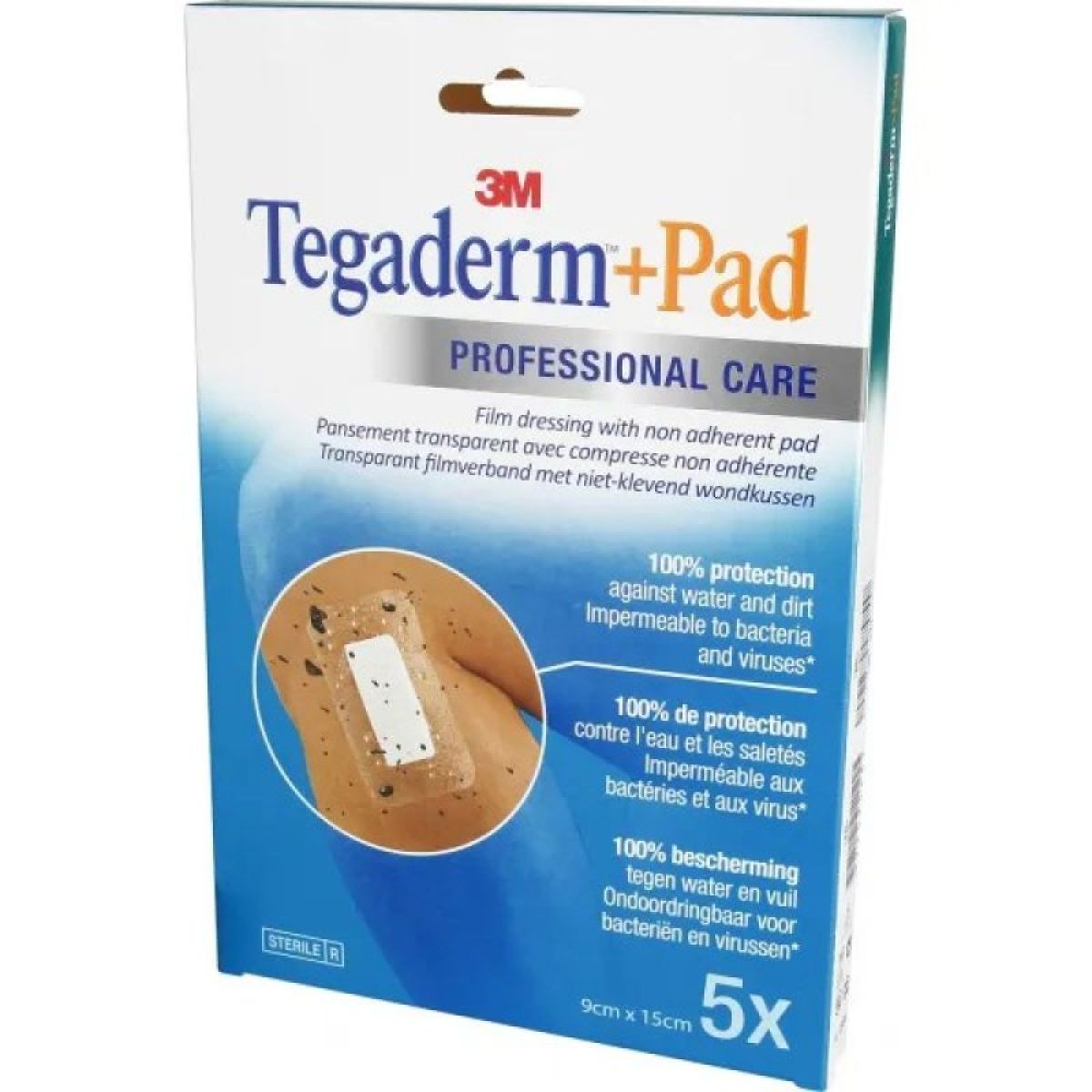 Tegaderm + Pad 9x15cm x5 - Protection des Grandes Plaies