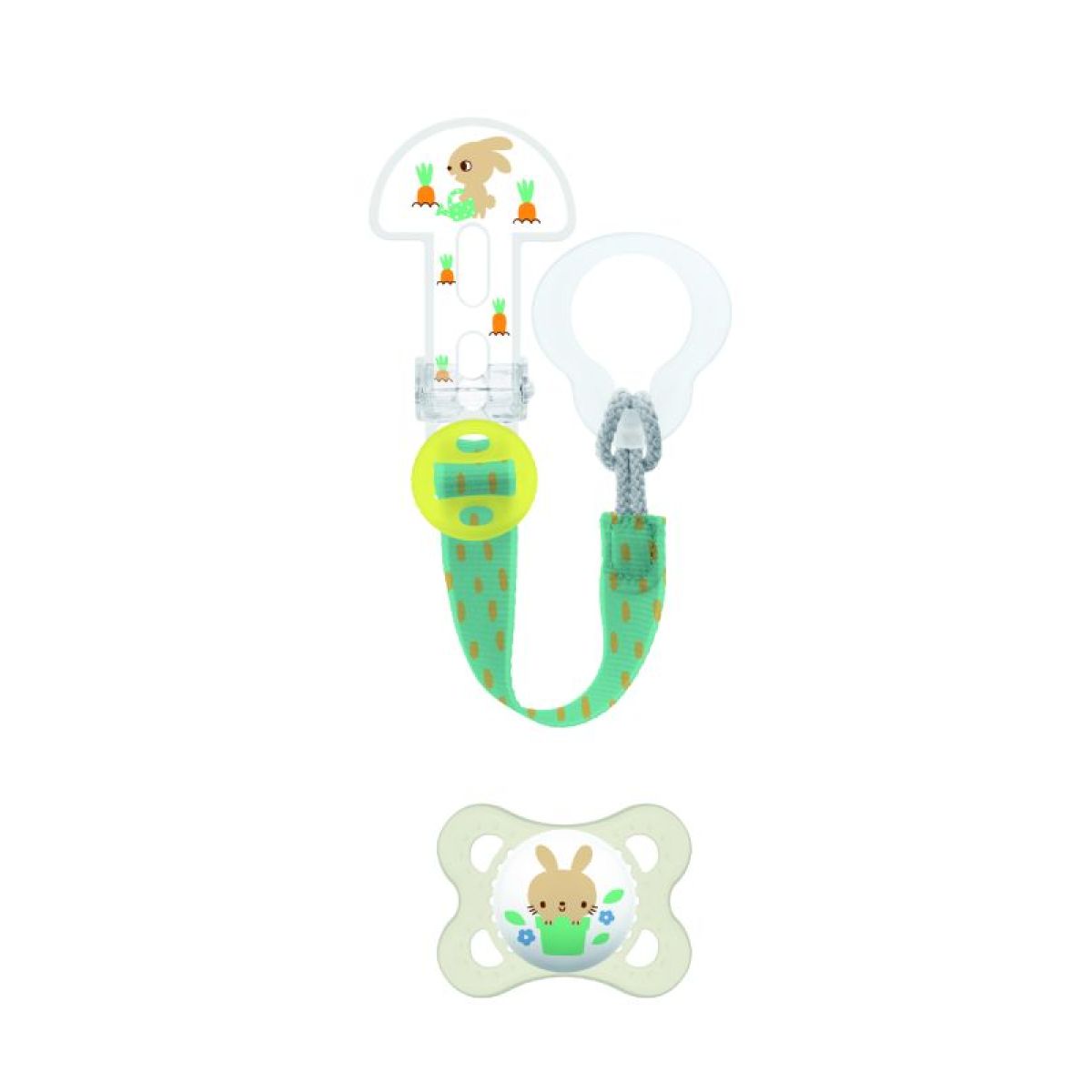 Kit Mam Sucette + Attache Silicone : Pour bébés de 2 à 6 mois