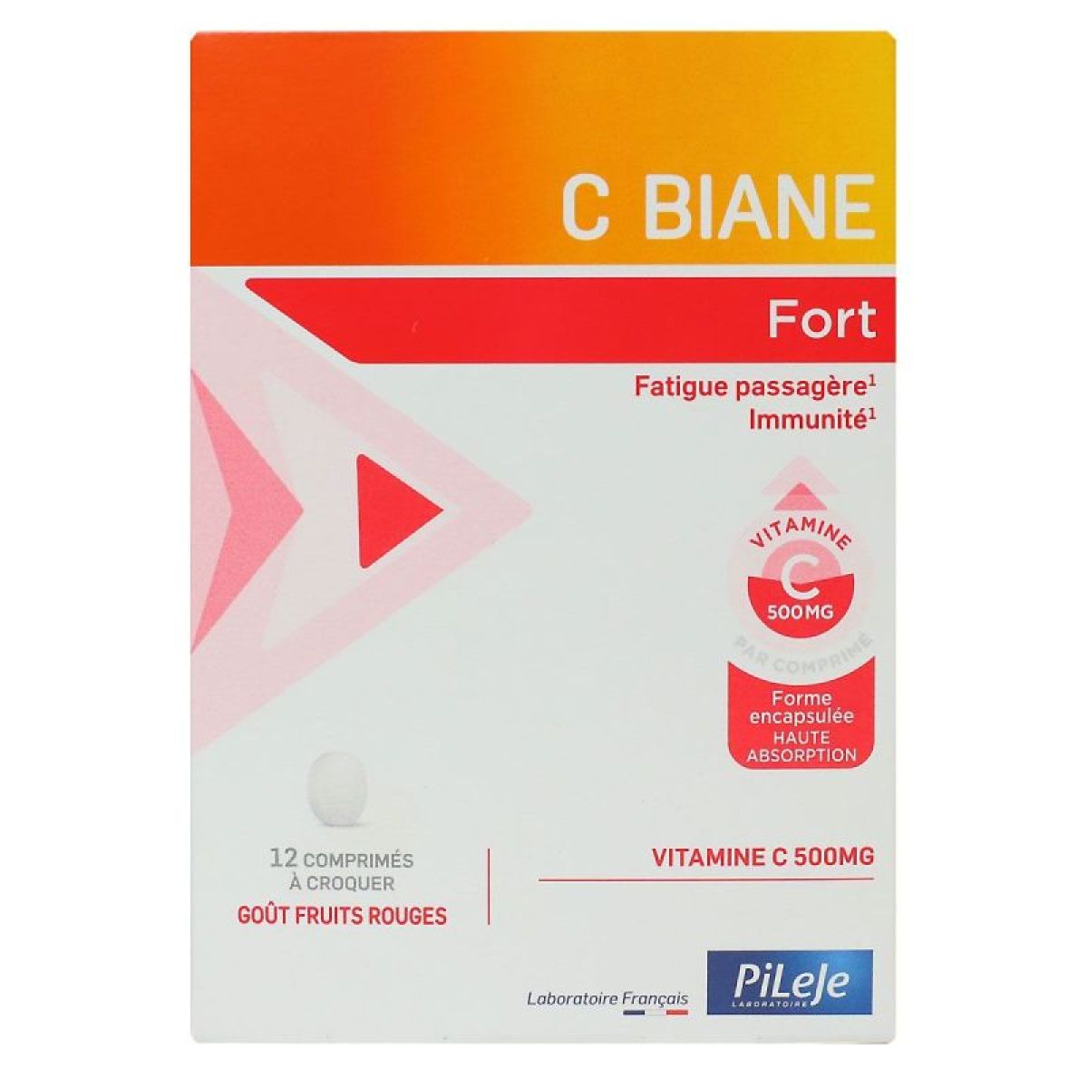 C-Biane Fort - Vitamine C à Croquer 15 Comprimés contre fatigue
