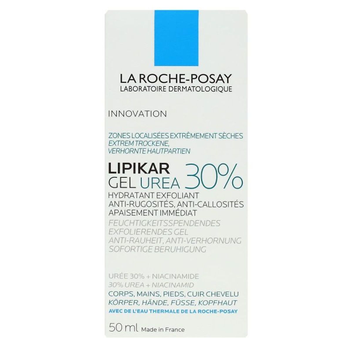 Lipikar Urea 30% 50ml - Hydratation Intense Peau Rêche