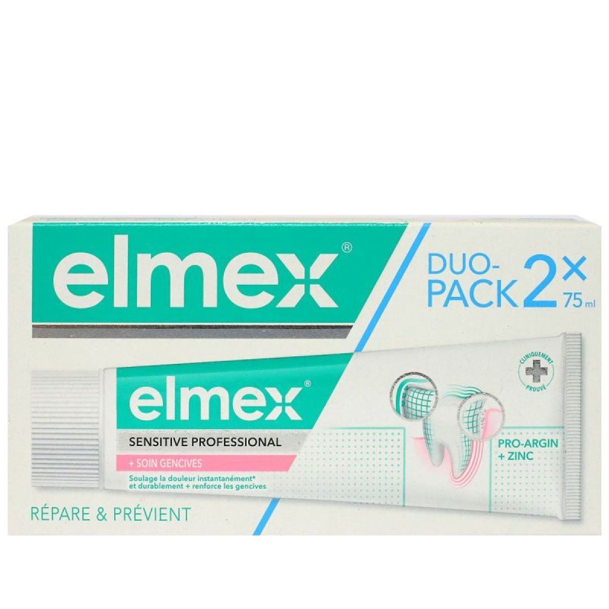 Elmex Sensitive Pro Répare 75ml x2 : réparation et prévention des dents ...