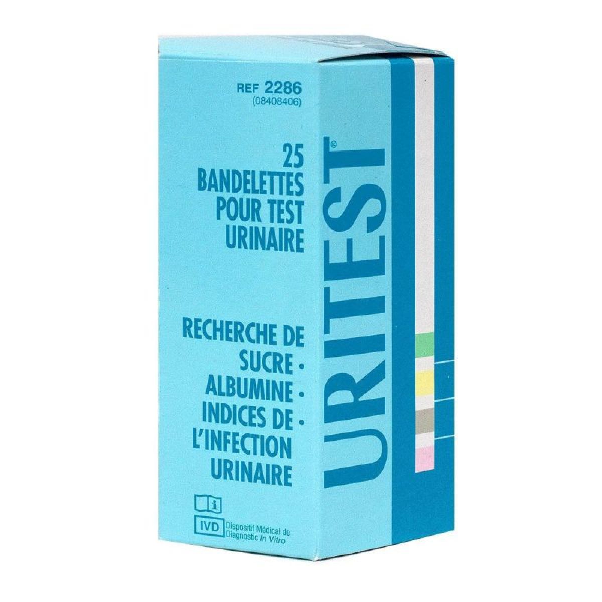 Uritest - Bandelettes de Test Urinaire pour Protéines, Boîte de 25