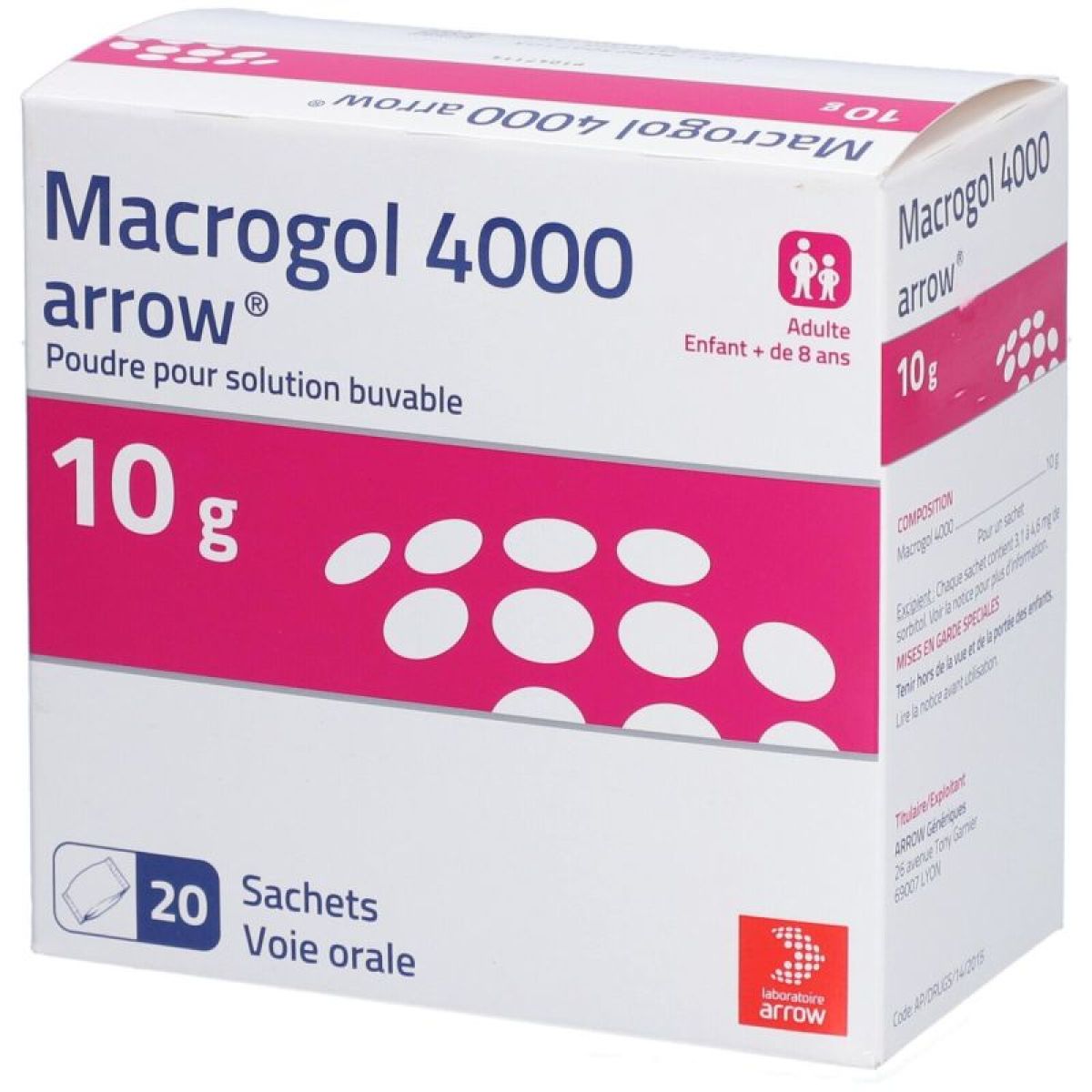 Macrogol 4000 10G Arrow - Soulage la Constipation | Pharmacie Jules Verne