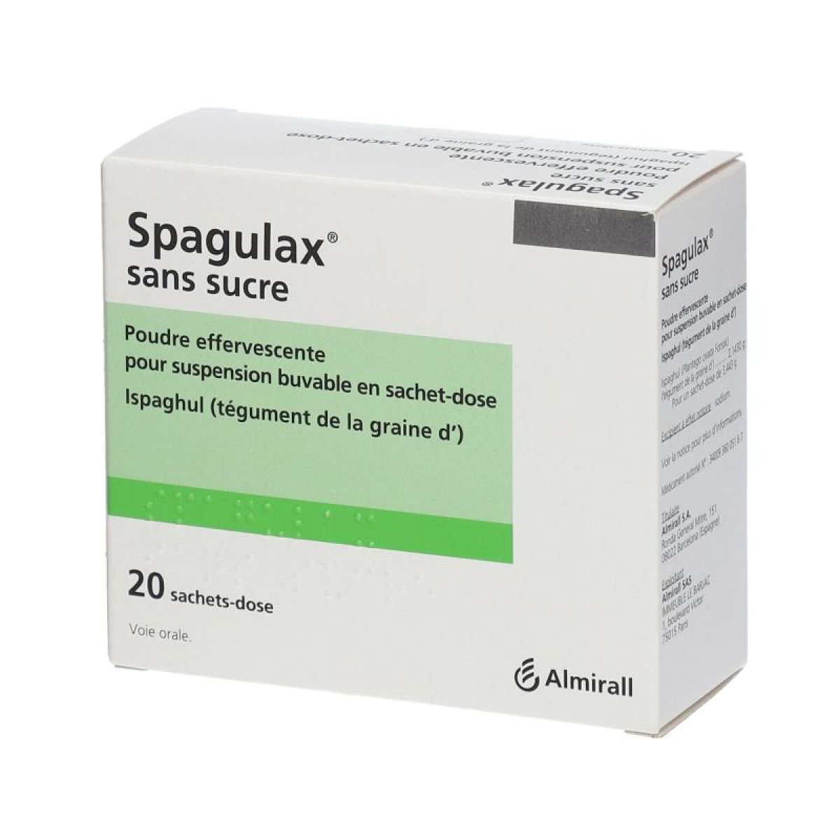 Spagulax Poudre Effervescente Sans Sucre x20 - Transit facile