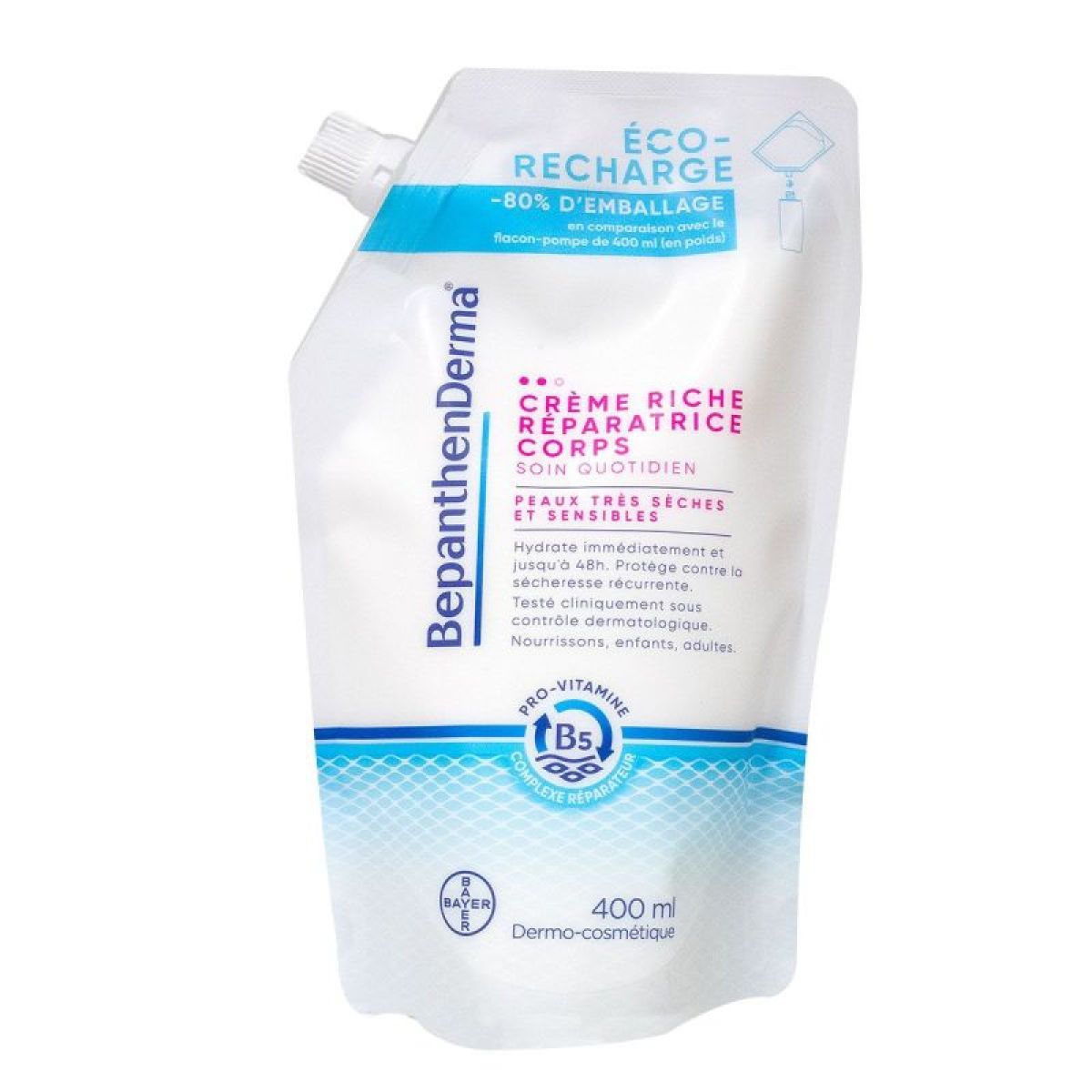 Bepanthenderma Recharge Crème Riche Corps - Soin Hydratant et Nourrissant