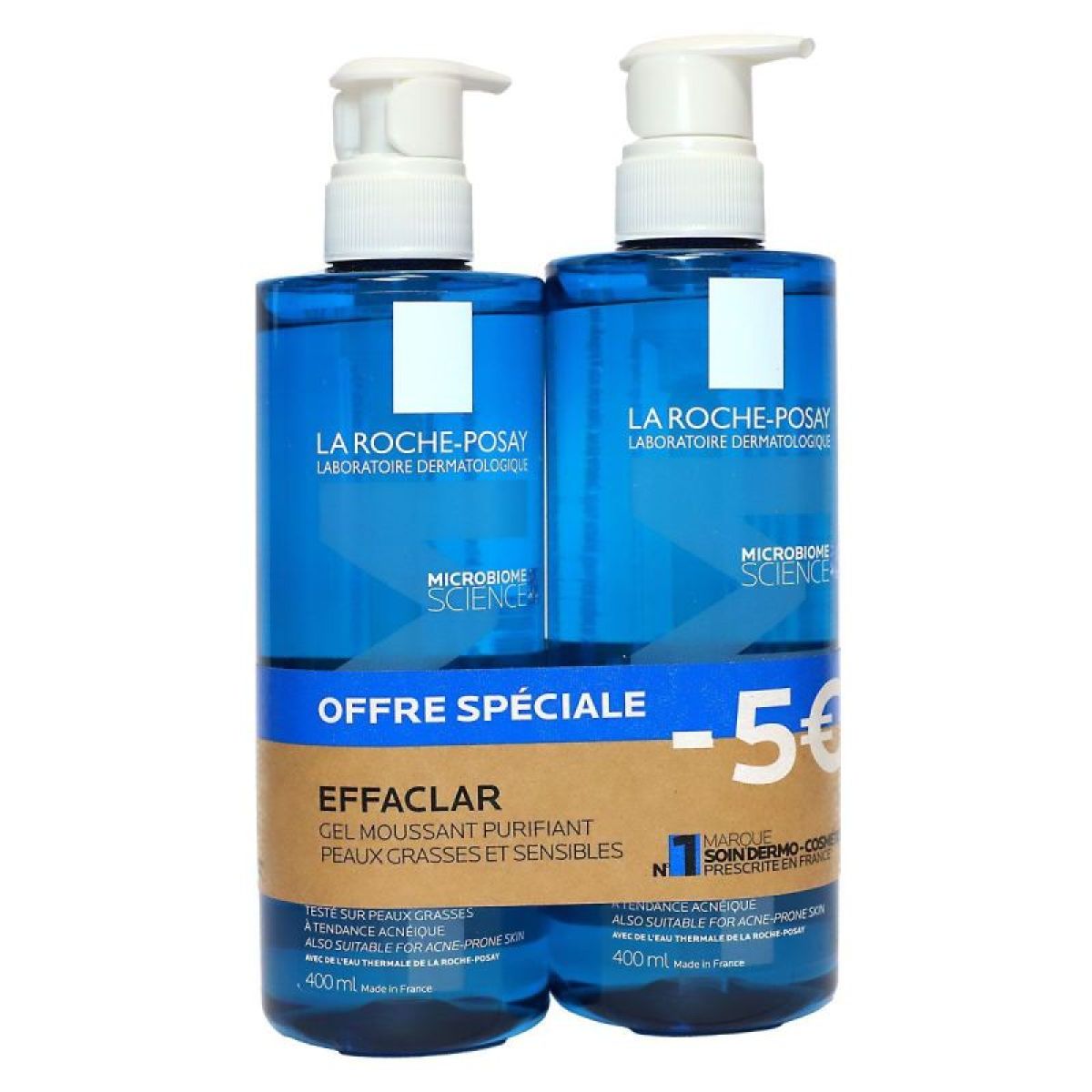 Effaclar Gel Moussant Duo 2x400ml - Soin peau grasse