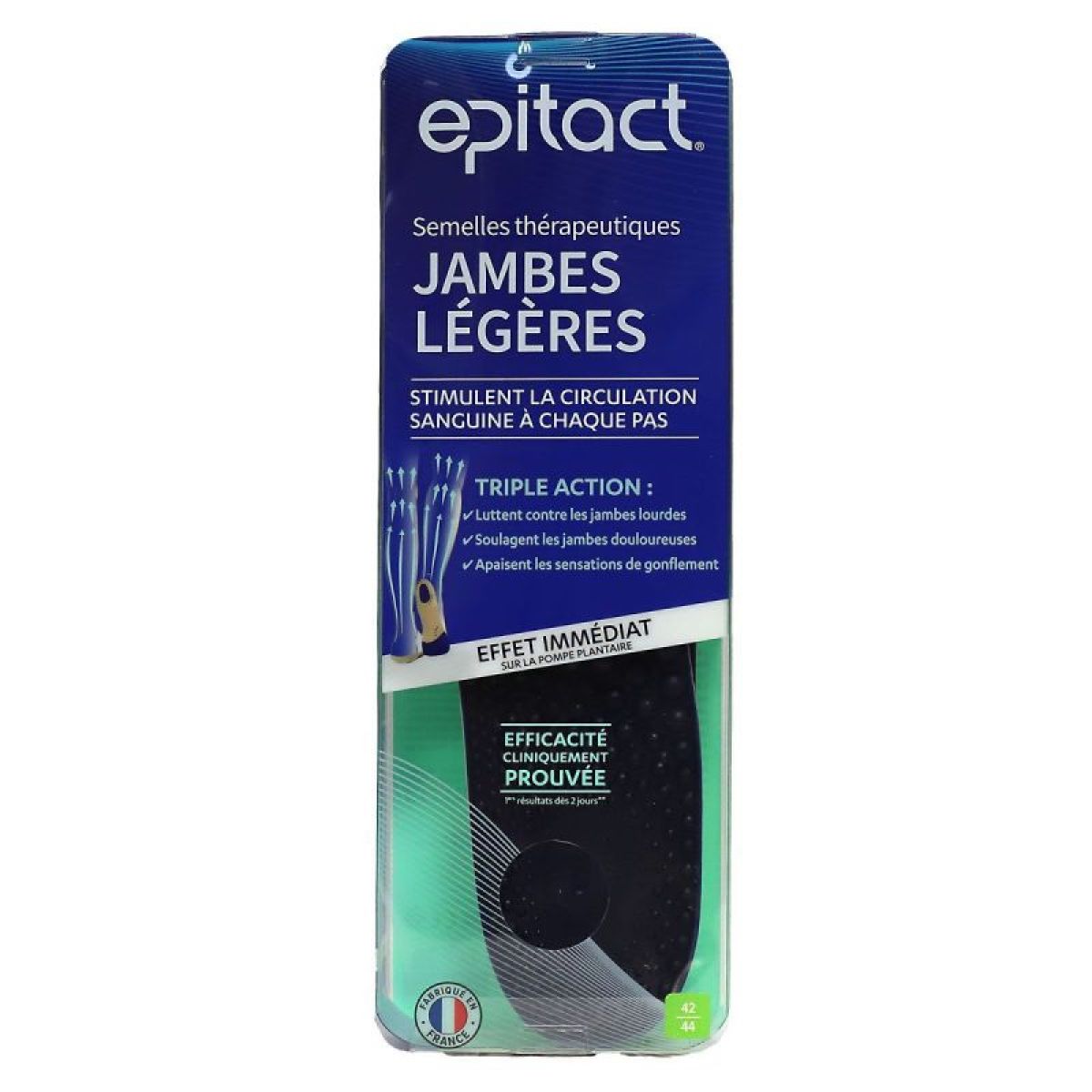 Epitact Semelles Jambe Légère Taille L : confort pour les jambes fatiguées
