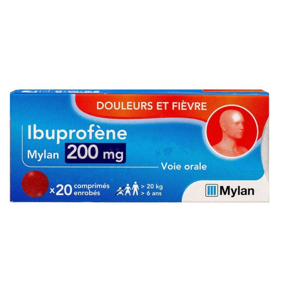 Ibuprofène 200mg : Anti-douleur et anti-inflammatoire - 20 comprimés