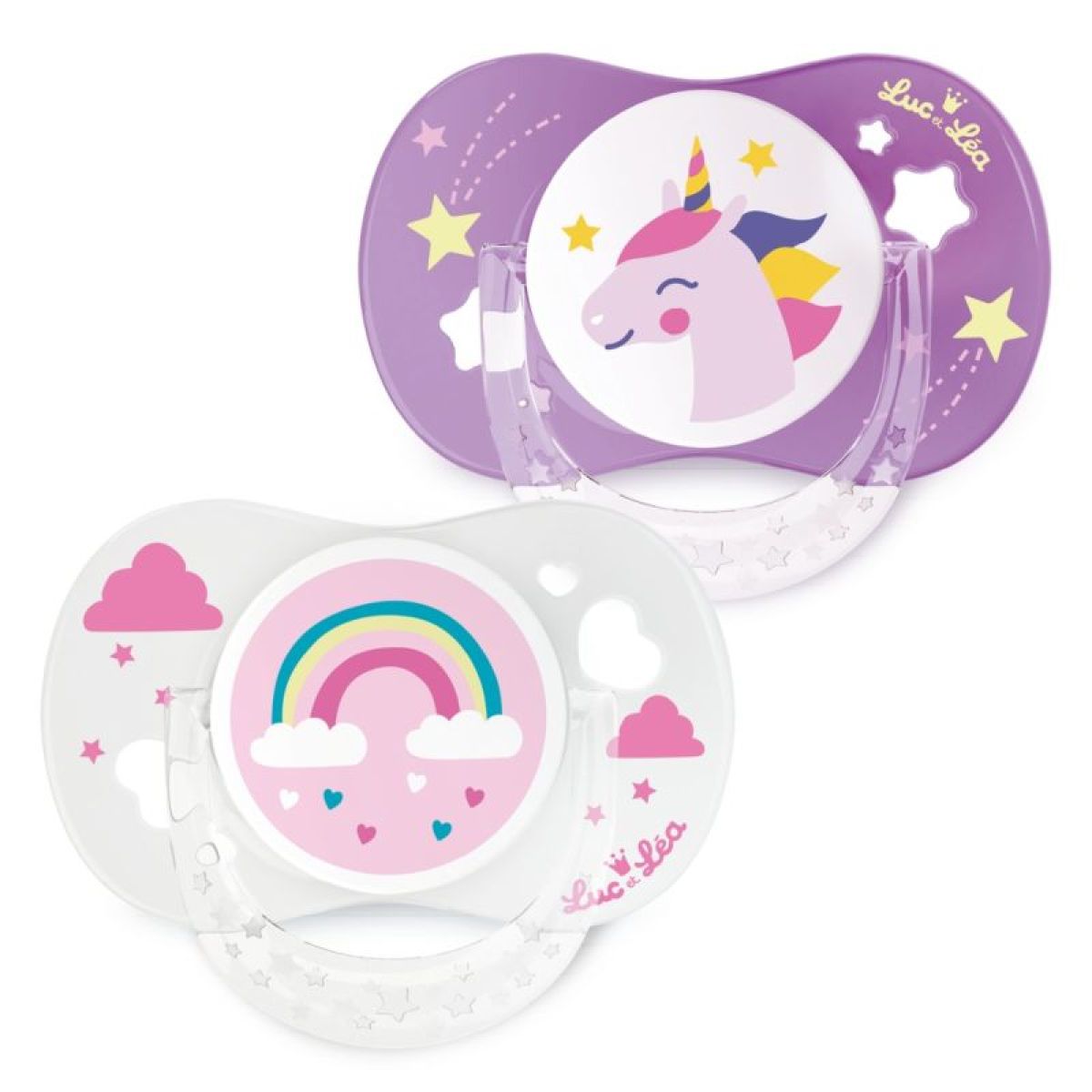 Sucette Luc et Léa Licorne Anneau +18M x2 - Confort et Fantaisie