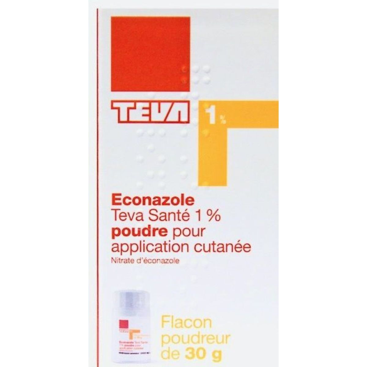 Econazole 1% Teva Poudre 30g - Traitement des Infections Fongiques