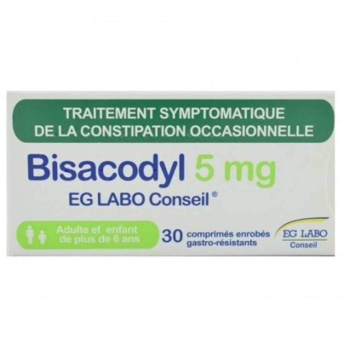 Bisacodyl 5mg EG - Laxatif Efficace 30 Comprimés