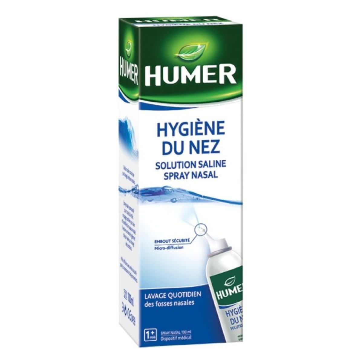 Humer Hygiène Nasale Spray 100ml - Nettoyage et Hydratation des Voies ...