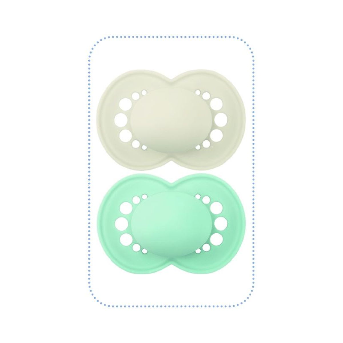 Sucette MAM Origin Silicone +6M Nature - Apaisement et Confort (Lot de 2)