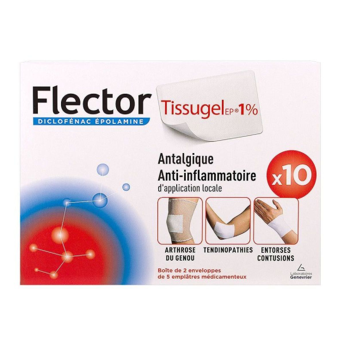 Flector Tissugel Emplâtre 1% : traitement des douleurs articulaires
