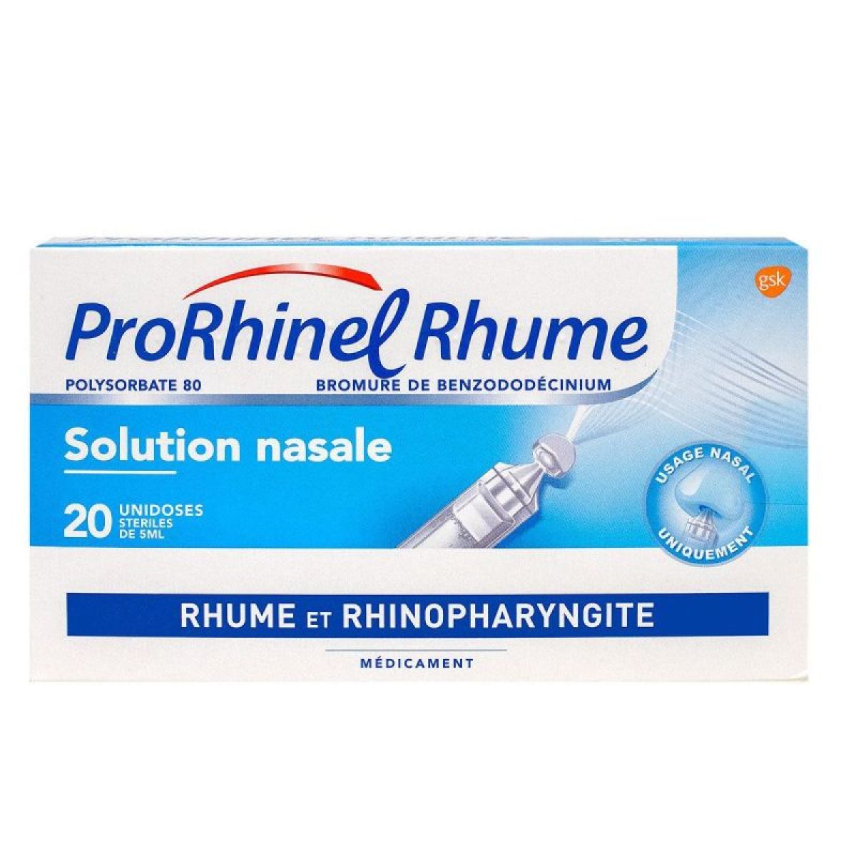 Prorhinel Solution Rhume Ampoules x20 - Nettoyage nasal