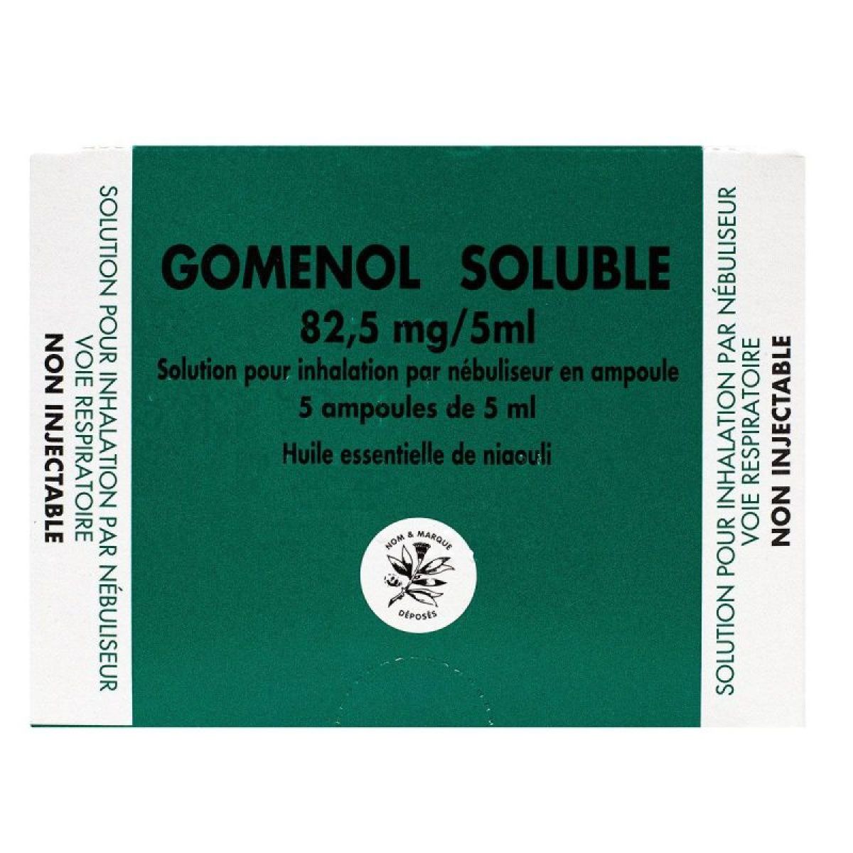 Gomenol Soluble 82,5mg : solution antiseptique pour les voies respiratoires