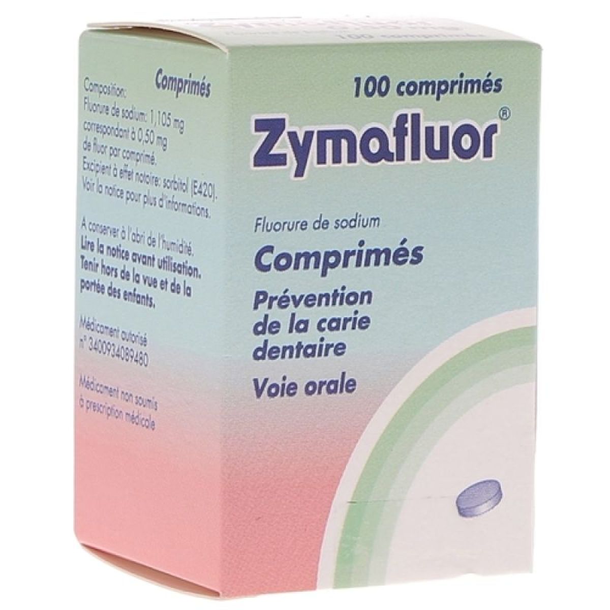 Zymafluor 0,50 mg Comprimés 100 - Protection Dentaire