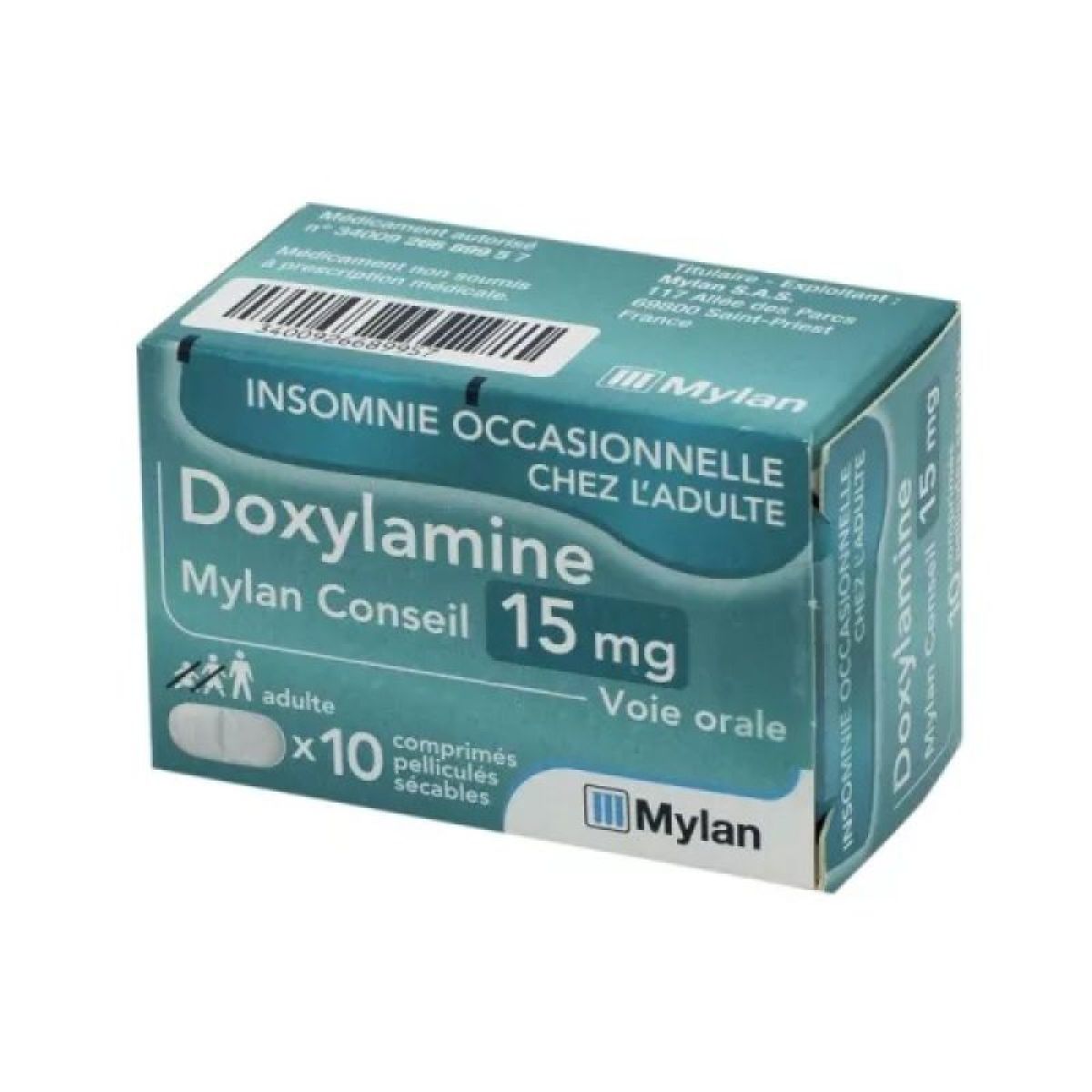 Doxylamine 15mg Mylan 10 Comprimés : solution contre l'insomnie occasionnelle