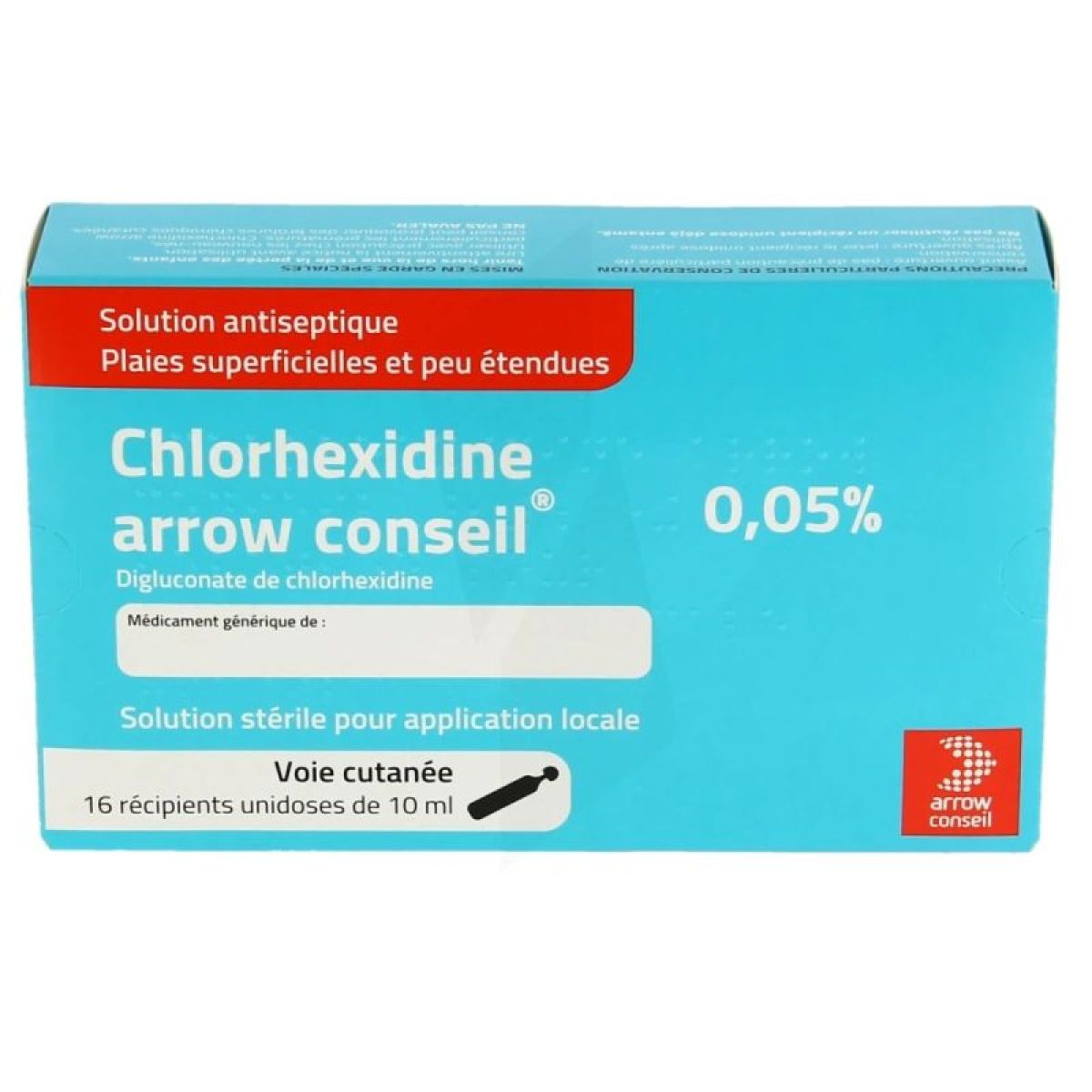 Chlorhexidine Arrow Collyre 0,05% Unidose - Antiseptique Oculaire