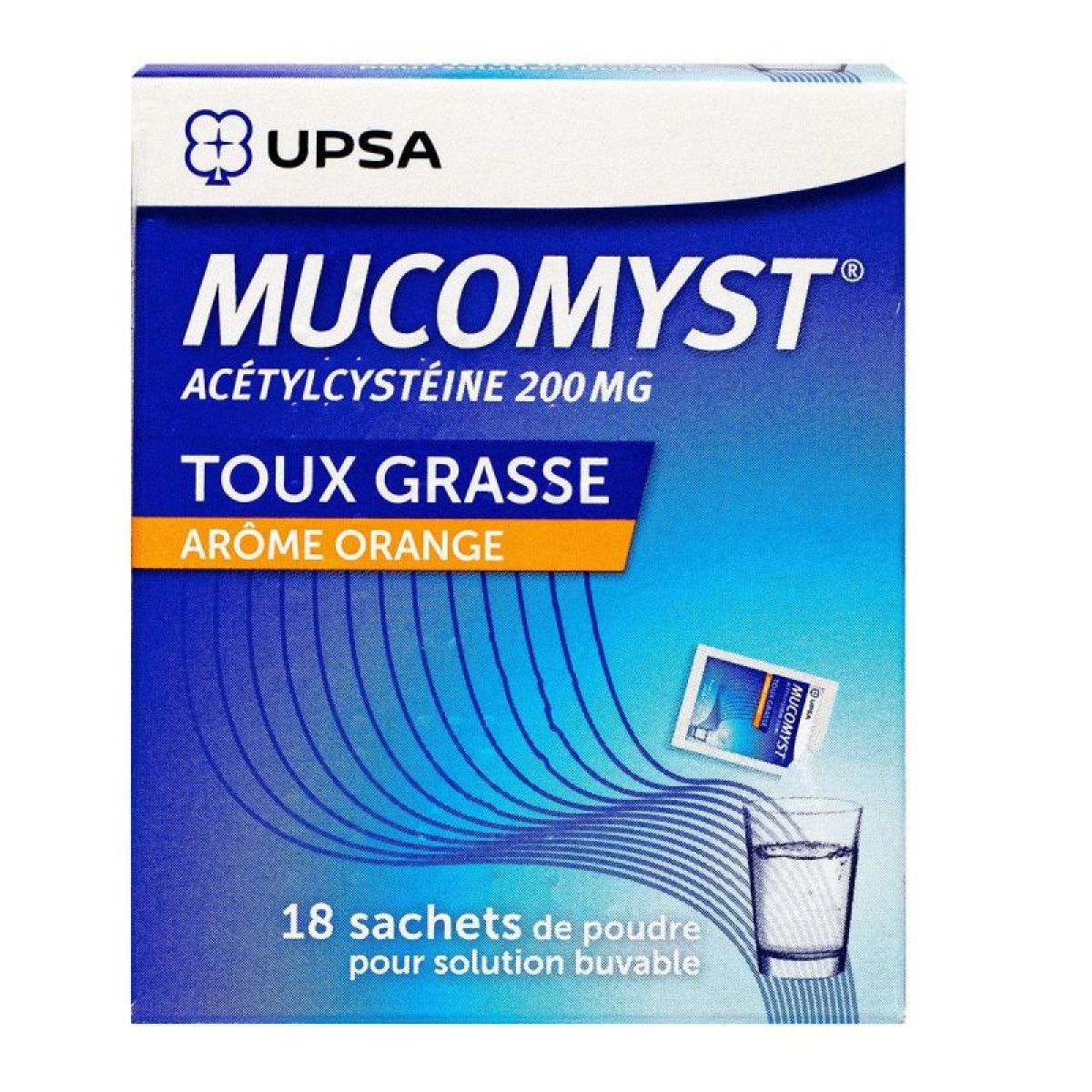 Mucomyst 200mg - Sachets Fluidifiant Bronchique x18