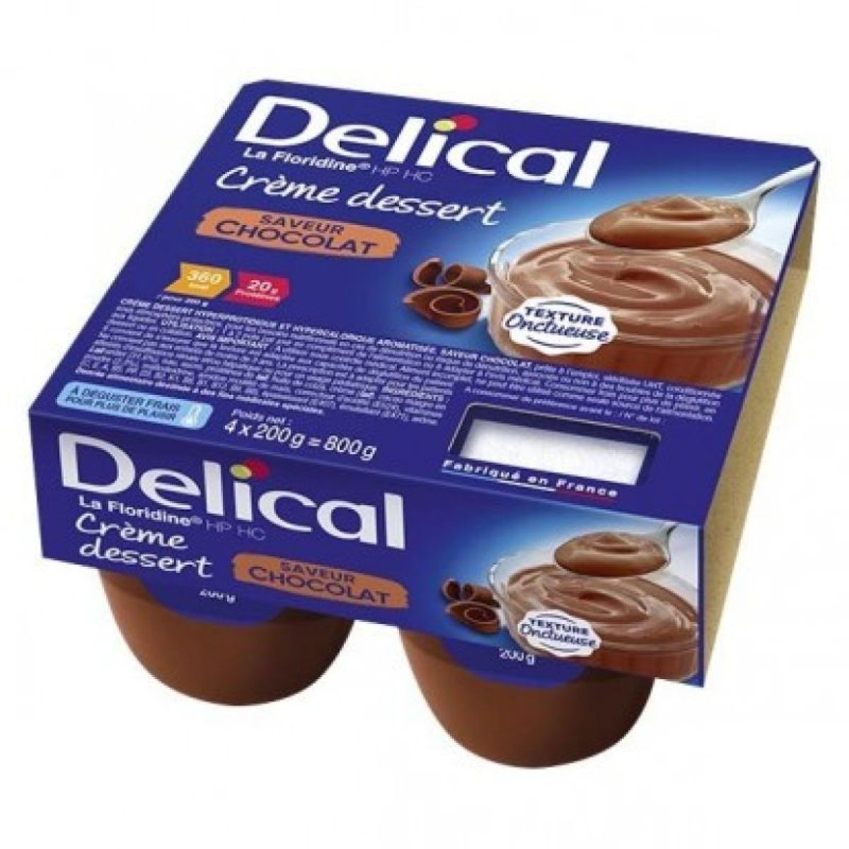 Delical Florid Crème Hyperprotéinée Chocolat 200x4 - Nutrition Spécifique