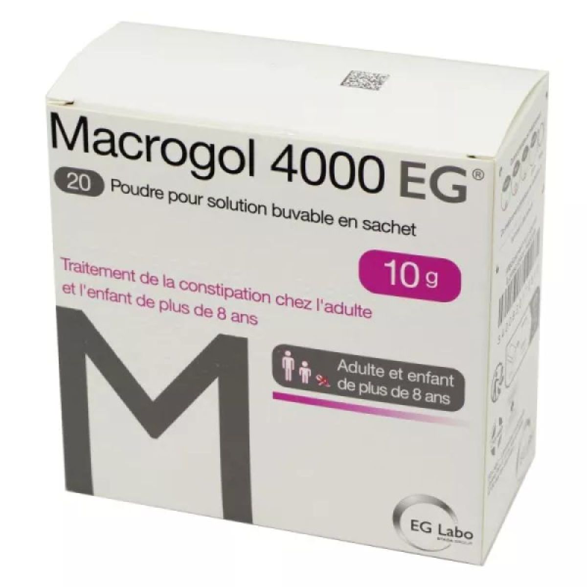 Macrogol 4000 10G Eg Sachet 20 - Laxatif Doux pour Constipation