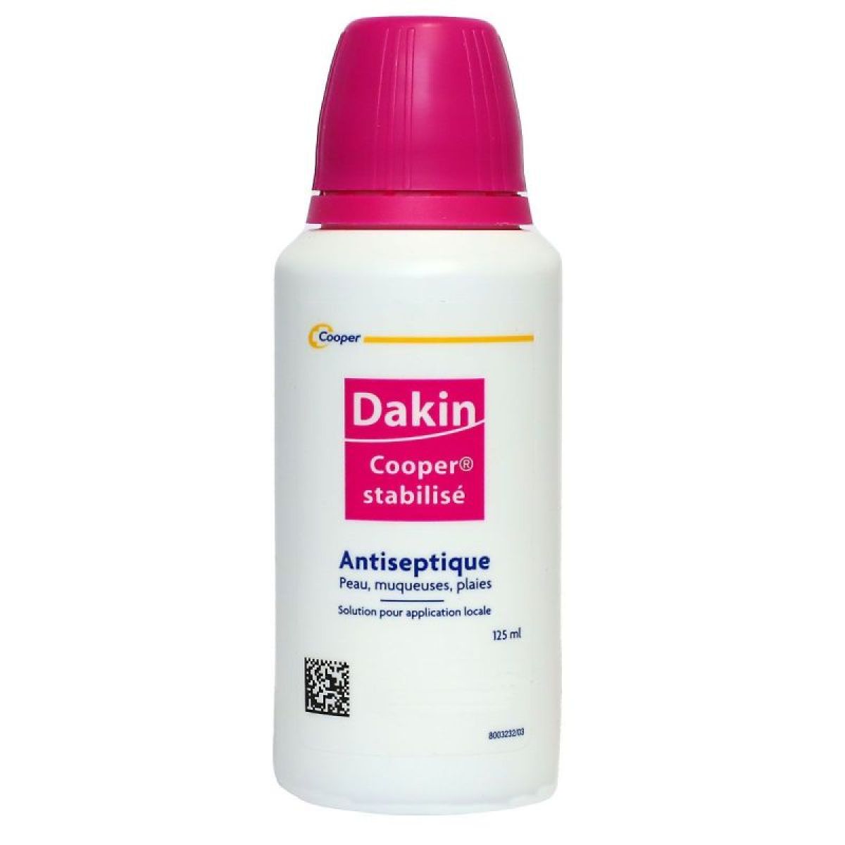 Dakin Cooper Stabilisé 125ml : désinfectant antiseptique pour plaies
