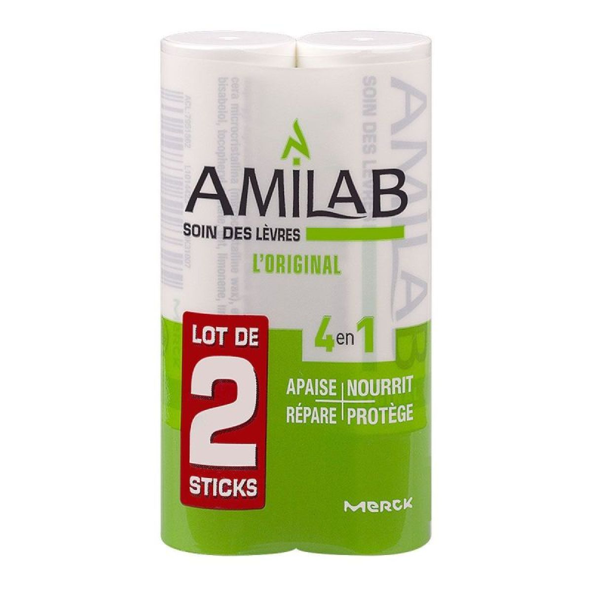 Amilab Stick Lèvres - Lot de 2, Hydratation & Protection
