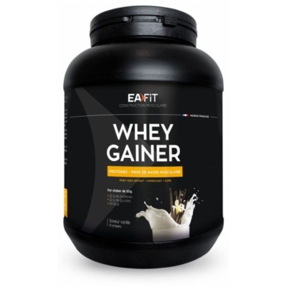 EA-Fit Whey Gainer Vanille 750g - Prise de Masse Musculaire