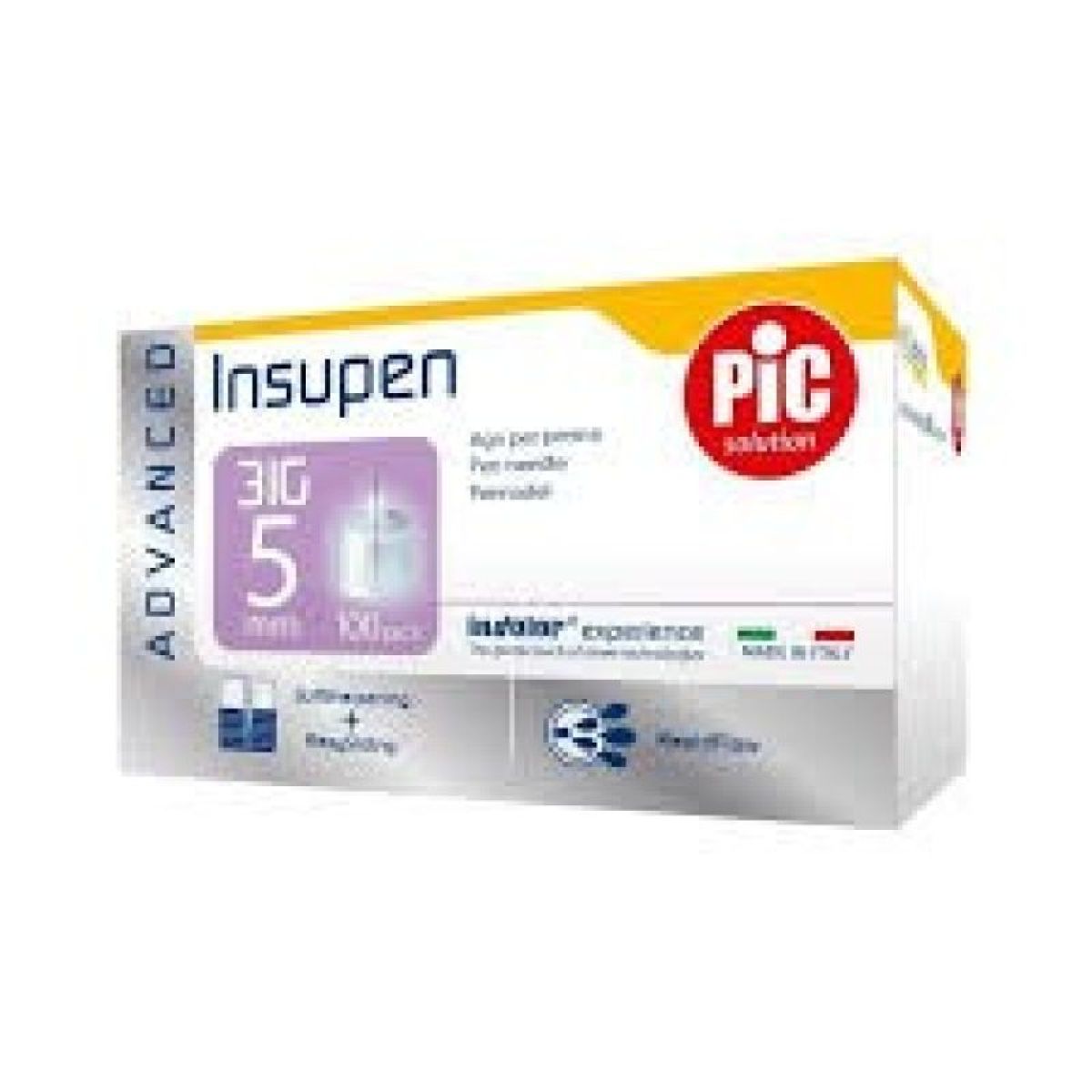 Aiguilles Insupen Advanced 31G 5mm pour Stylos à Insuline (x100)