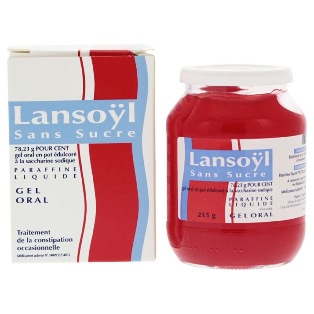 Lansoyl Framboise Sans Sucre 215g - Laxatif Doux et Agréable