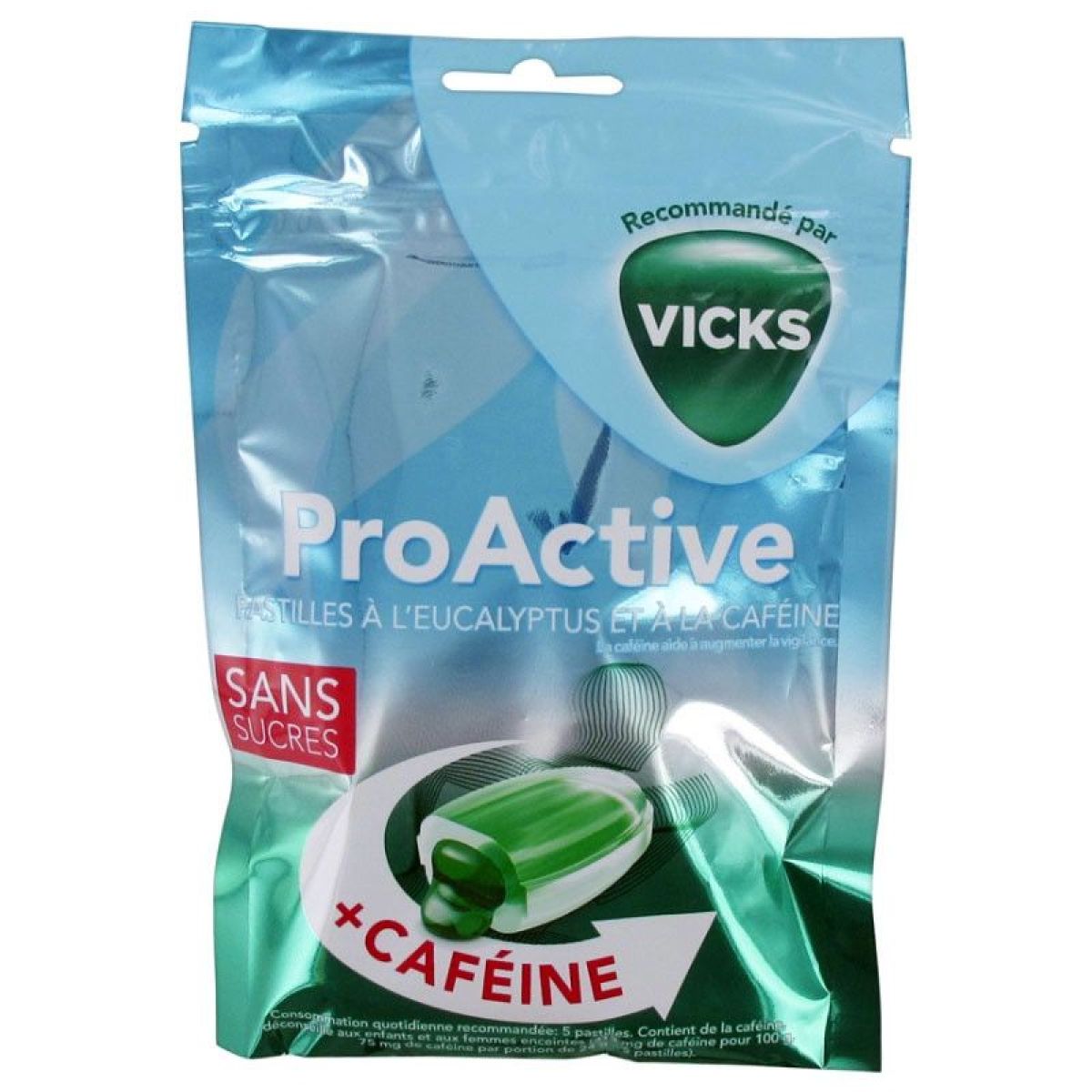 Vicks Bonbons Pro Active - Soulagement des Gorges Irritées 72g