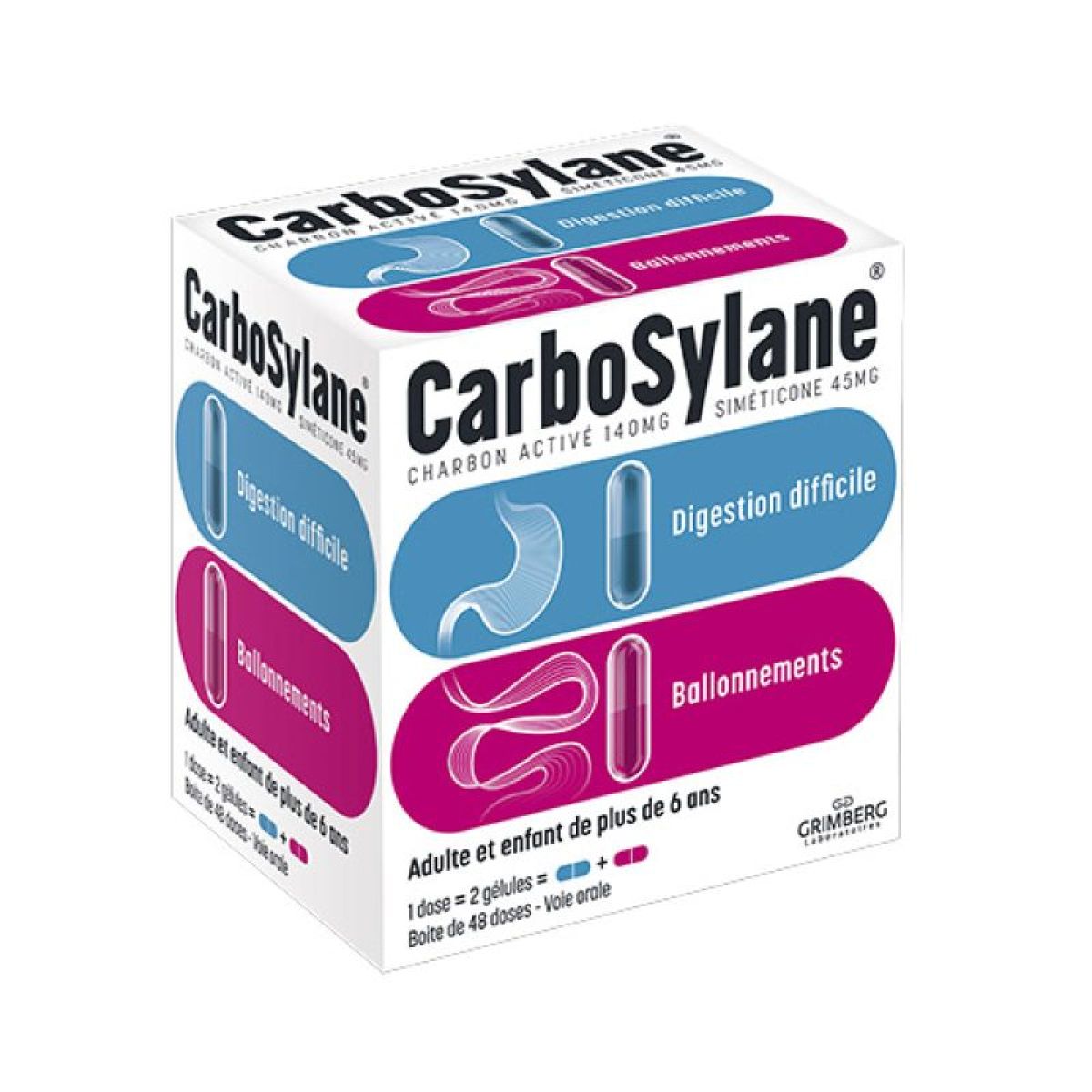 Carbosylane - Gélules Anti-Ballonnements Efficaces 48x2