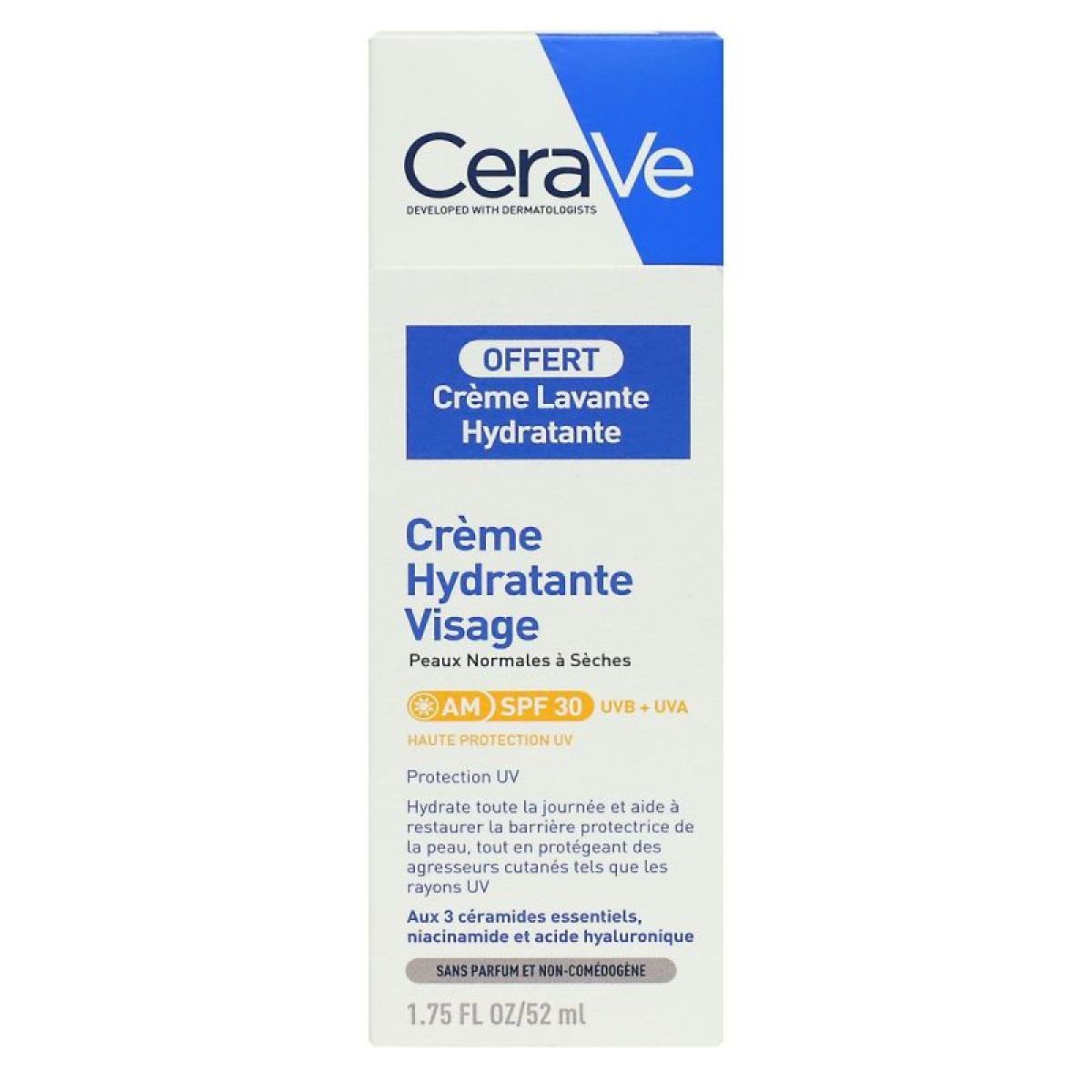 CeraVe Crème Visage SPF30 – Hydratante + Mini format