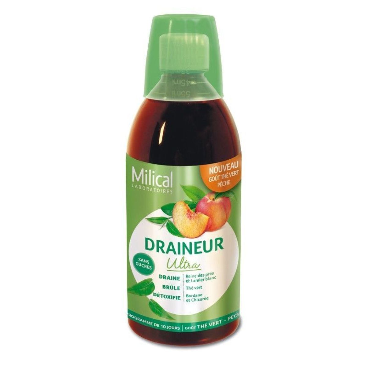 Milical Drain Ultra Thé Vert 500Ml - Boisson Drainante