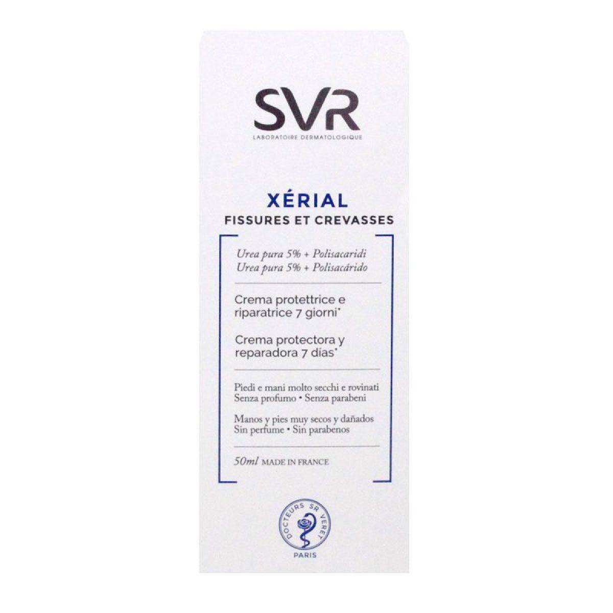 SVR Xerial Crème Fissures Mains et Pieds 50ml - Réparation Intense