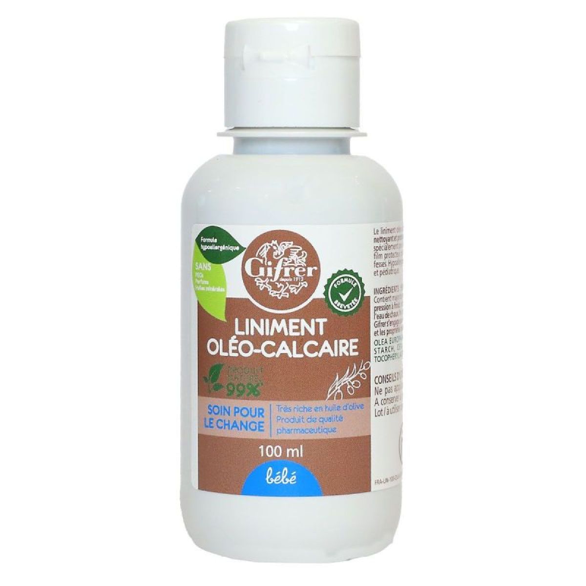 Liniment Oléo-Calcaire Gifrer 100ml - Peau apaisée
