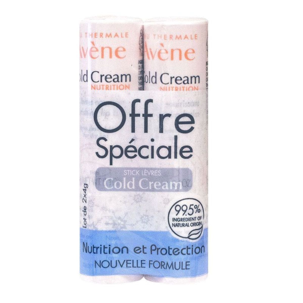 Avène Cold Cream Stick Lèvres - Duo - Protection et Nutrition