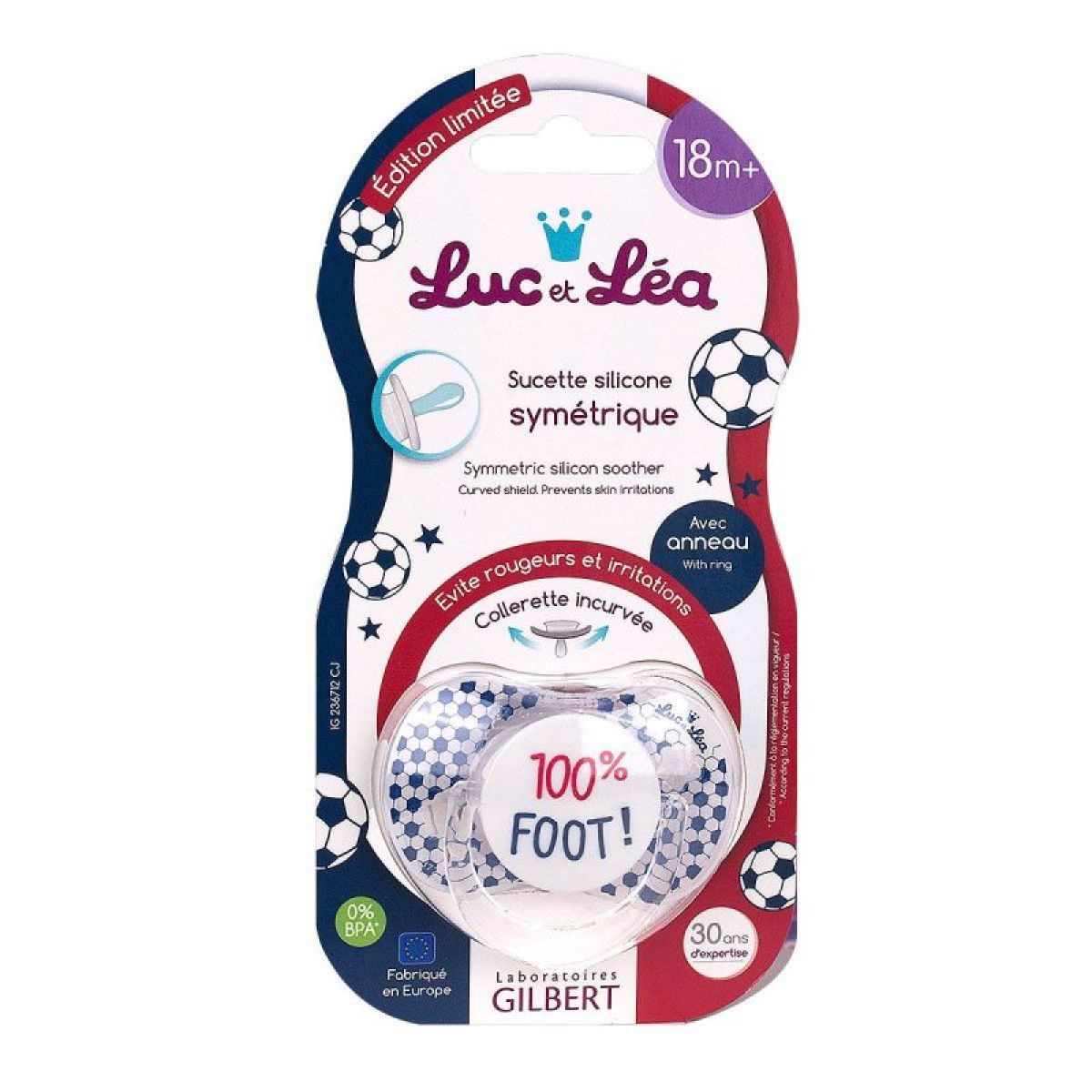 Sucette Luc Symétrique +18M - Confort Bébé Édition Limitée