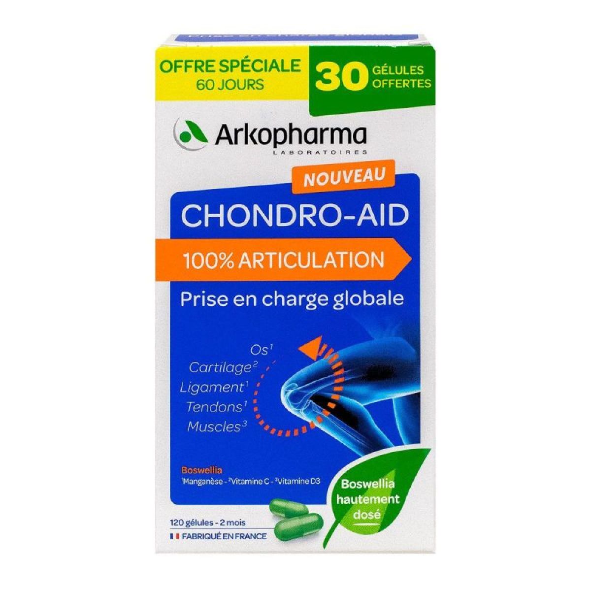 Chondro-Aid 100% Articulations x120 - Soutien et Renforcement Articulaire