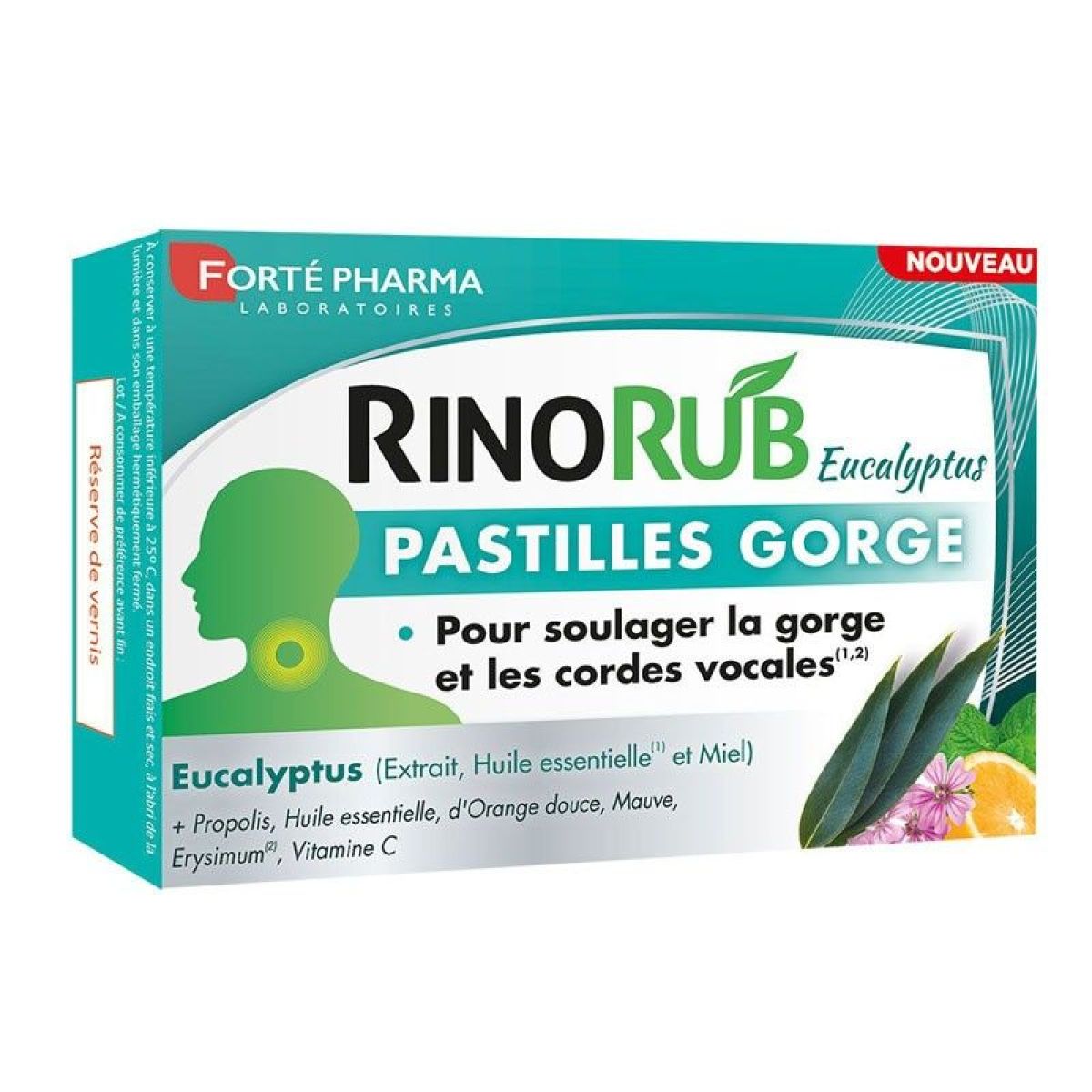 Pastilles Forte Rinorub Gorge, 20 unités