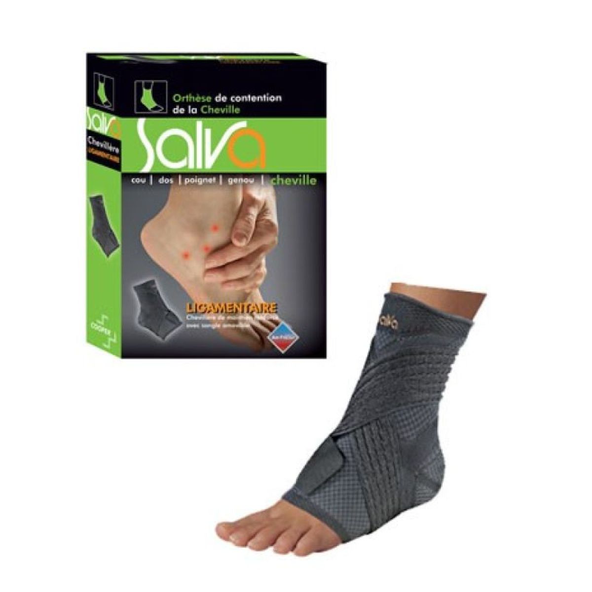 Chevillère Salva Ligament Gris T5 - Protection et Maintien de la Cheville